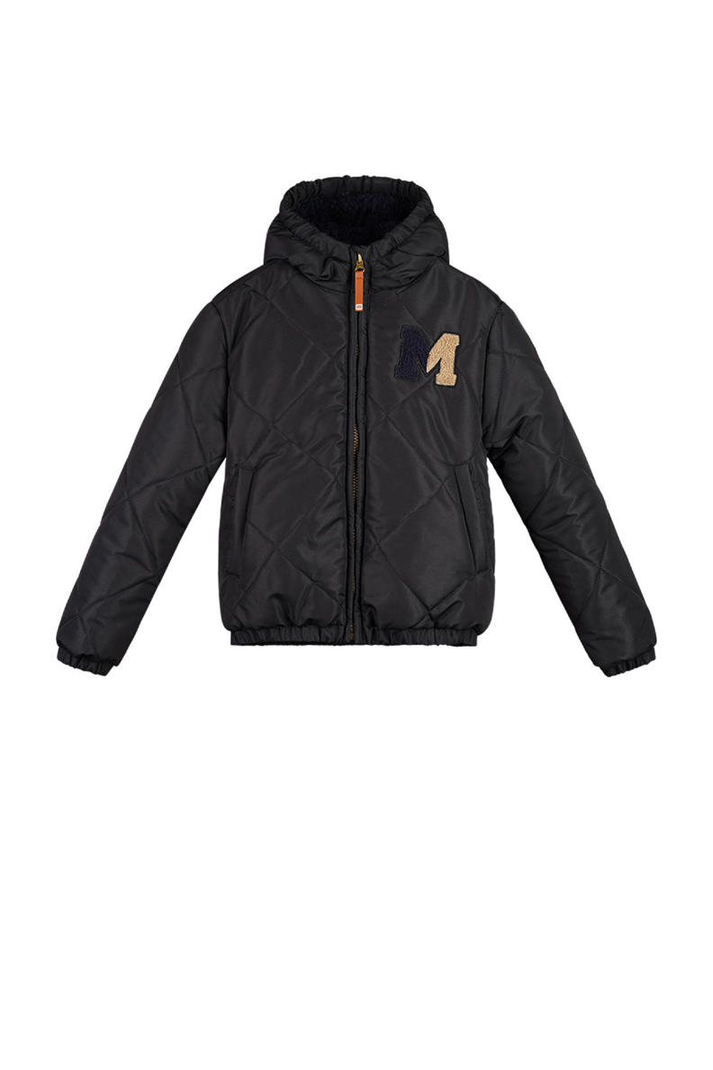 Moodstreet gewatteerde jas winter zwart | kleertjes.com