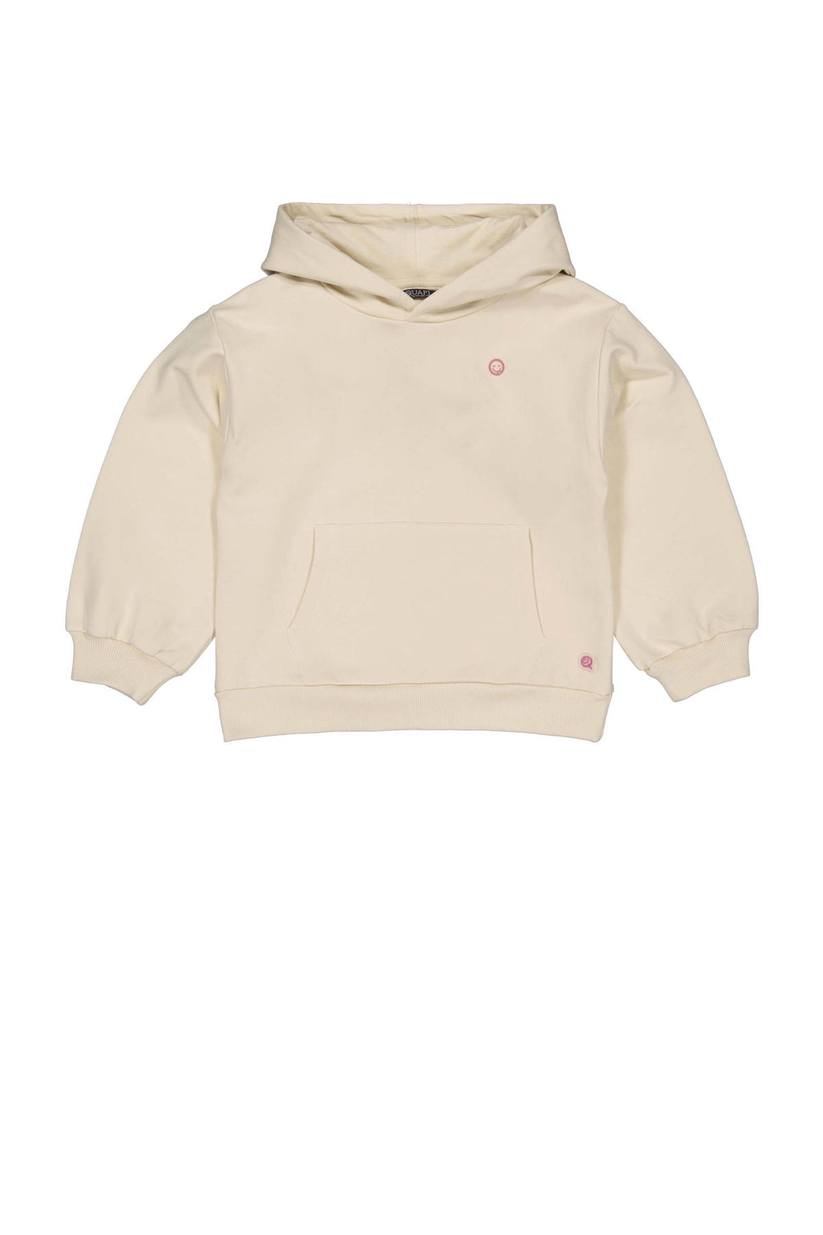 Quapi x Monique Smit hoodie met backprint beige | kleertjes.com