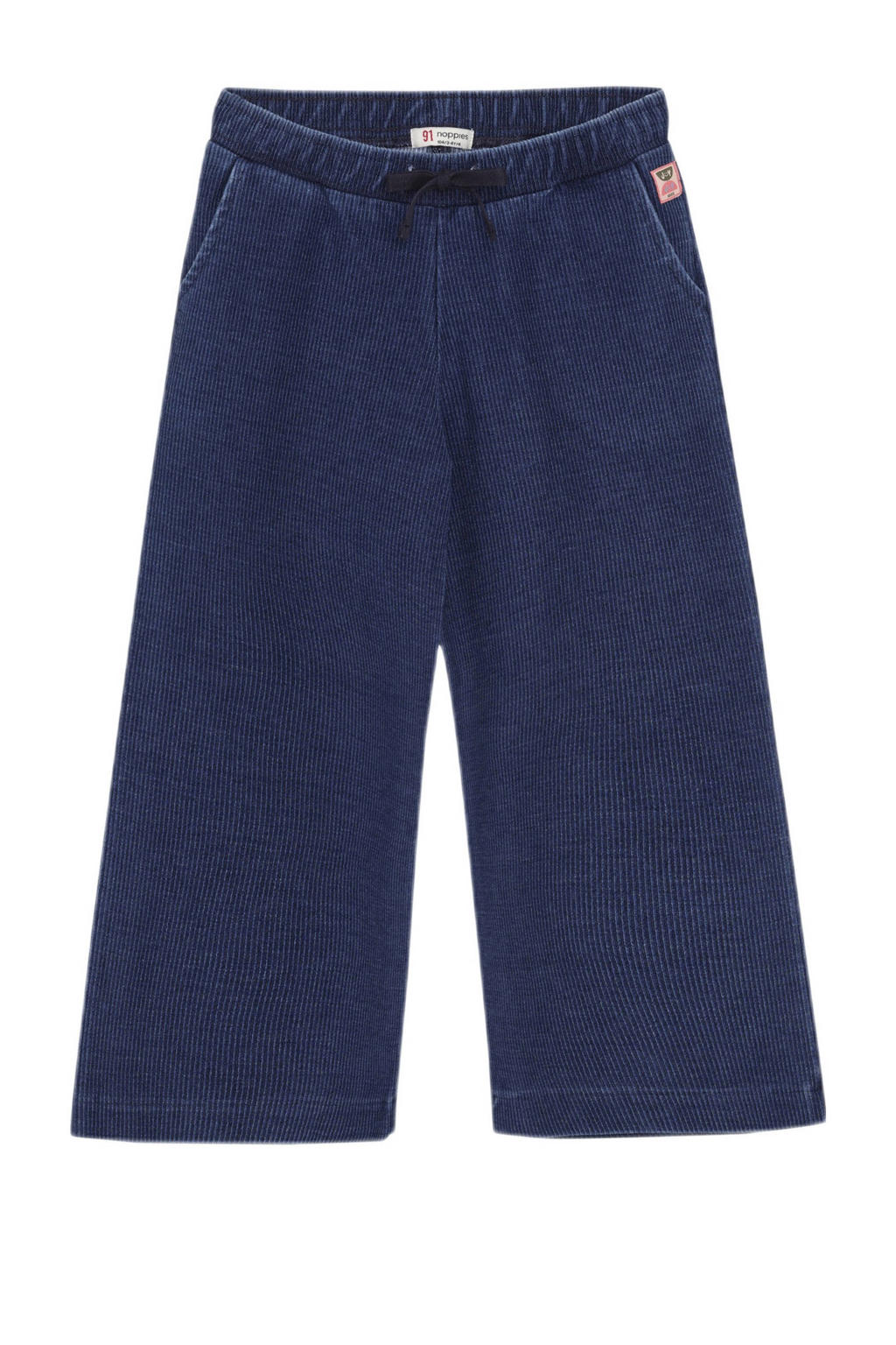 Noppies kids wide leg casual broek blauw | kleertjes.com