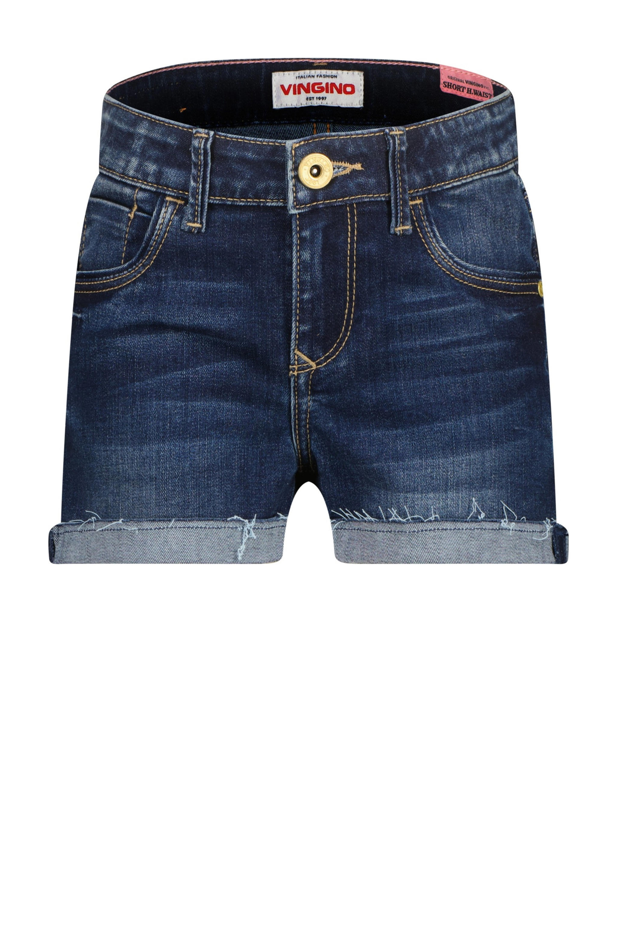 Vingino regular fit denim short dark vintage | kleertjes.com