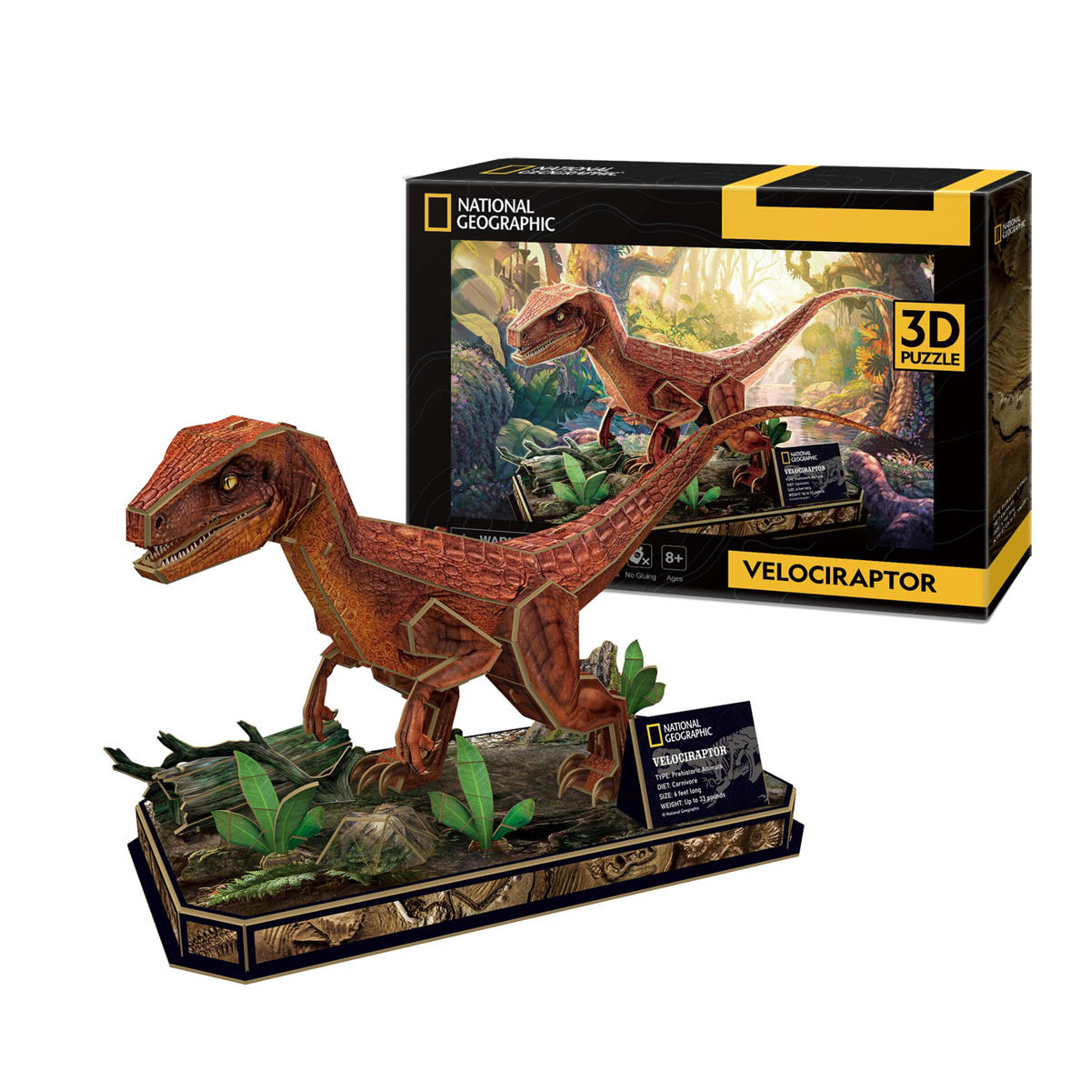 National Geographic Cubic Fun 3d Puzzel NG Velociraptor | kleertjes.com