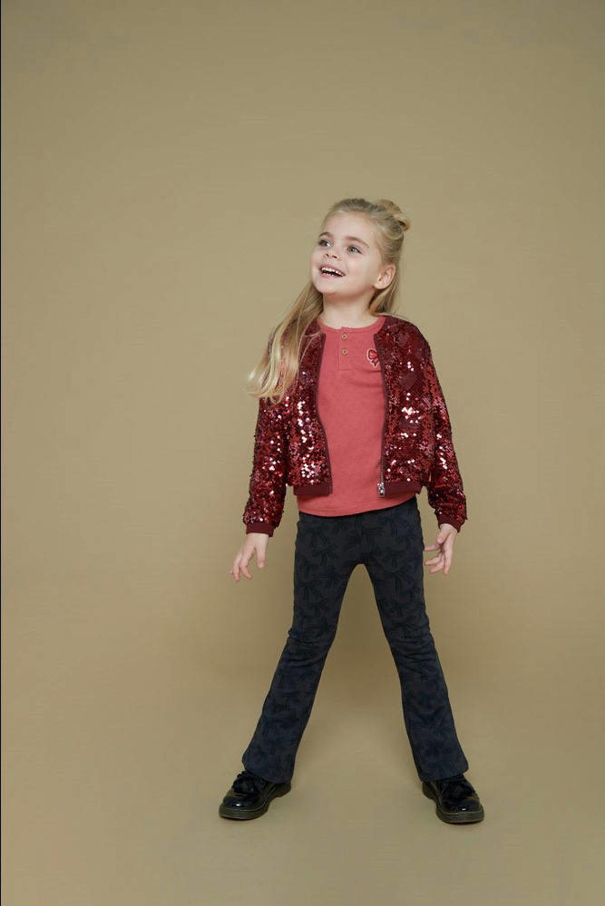 Jubel longsleeve roze Queen Of Hearts | kleertjes.com