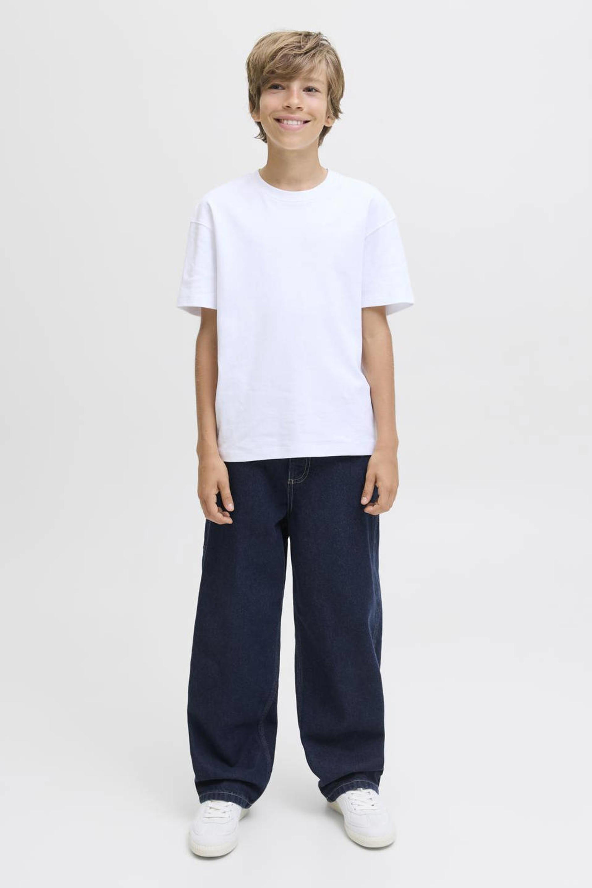 JACK & JONES JUNIOR baggy high waist baggy jeans dark blue denim ...