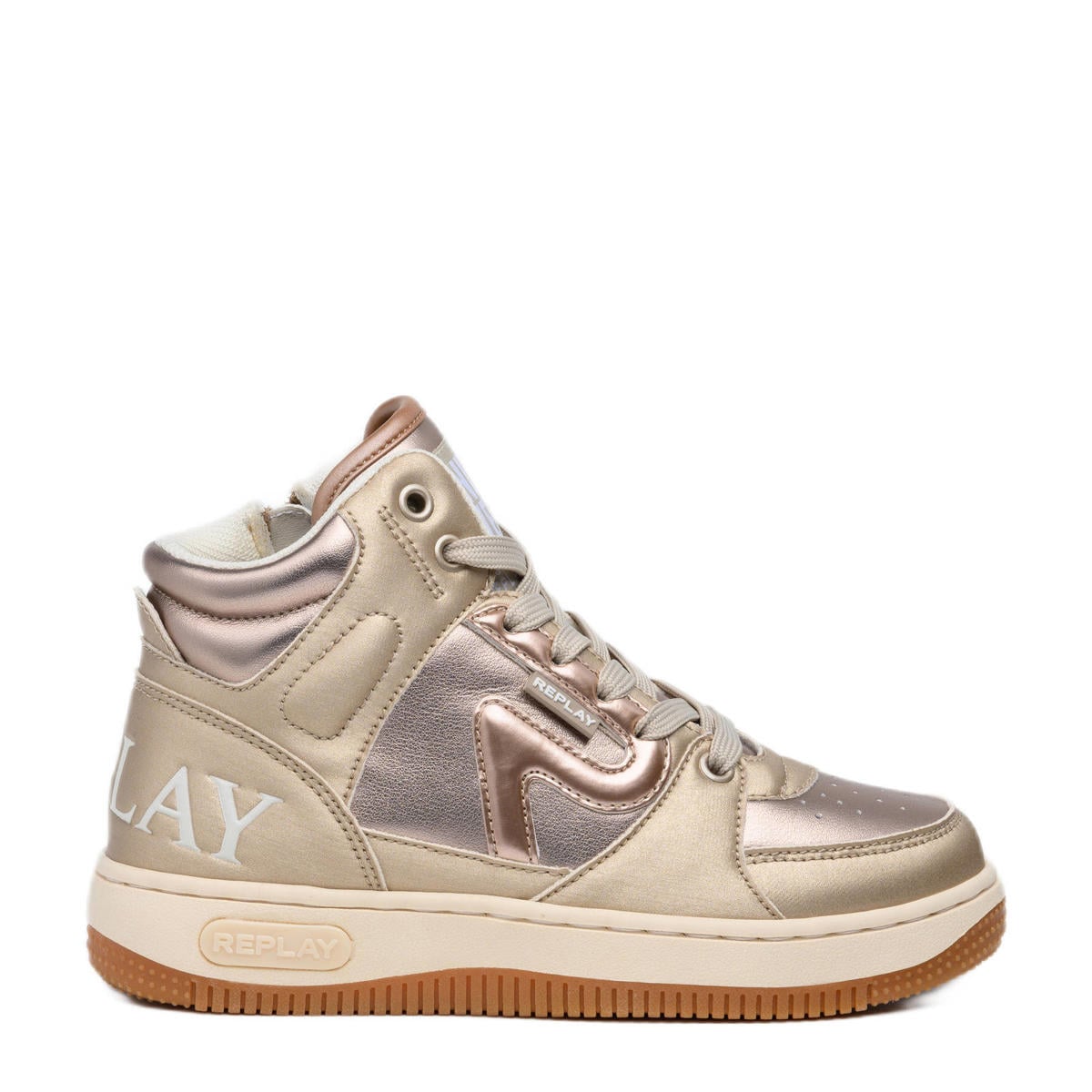 REPLAY Epic JR 18 sneakers goud | kleertjes.com