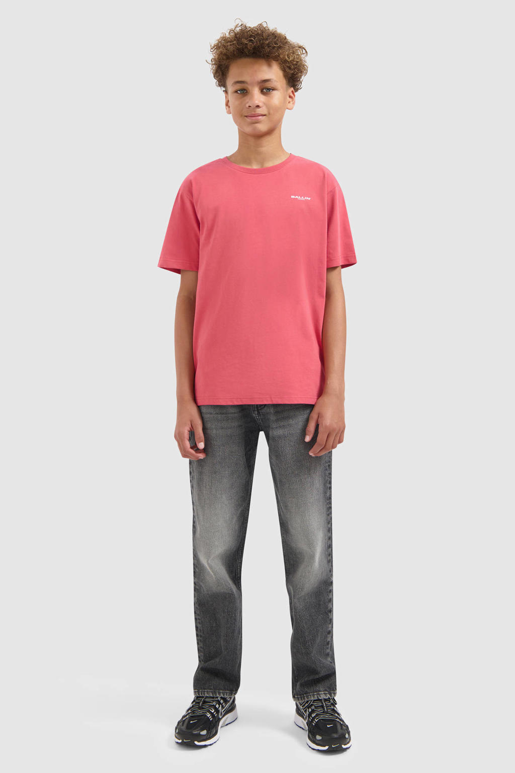 Ballin waist loose fit jeans grey denim | kleertjes.com