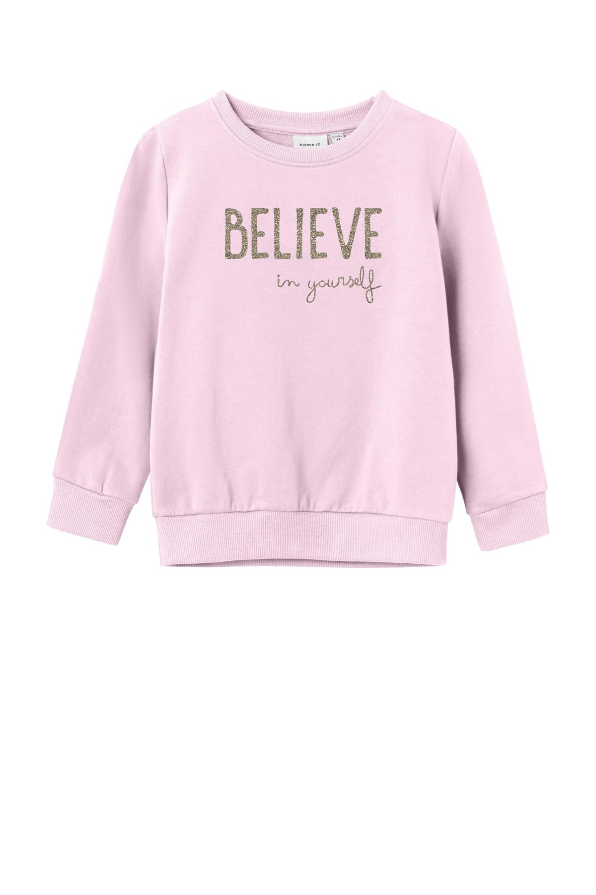 NAME IT MINI sweater lichtroze | kleertjes.com