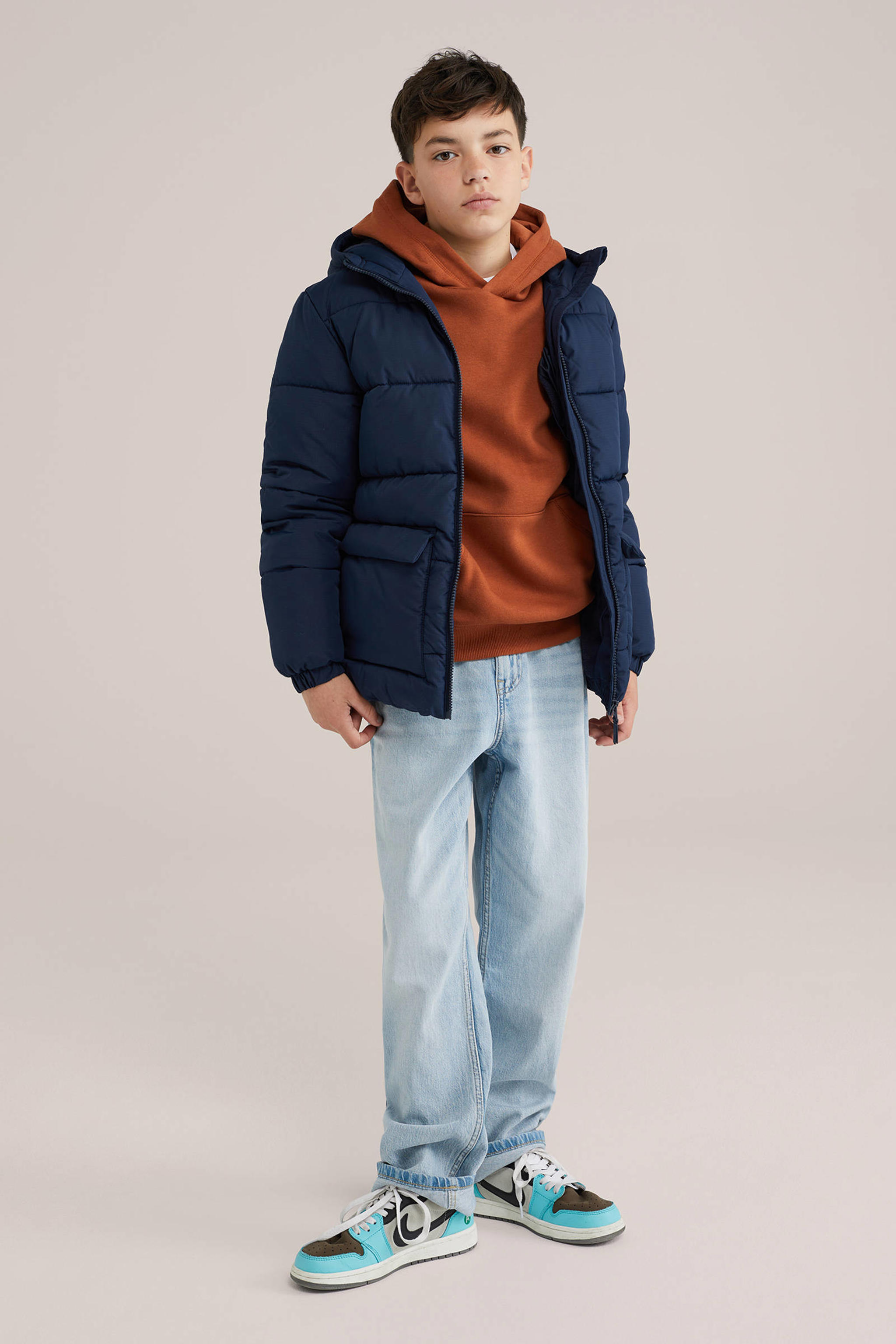 WE Fashion Blue Ridge hoodie donker oranje | kleertjes.com