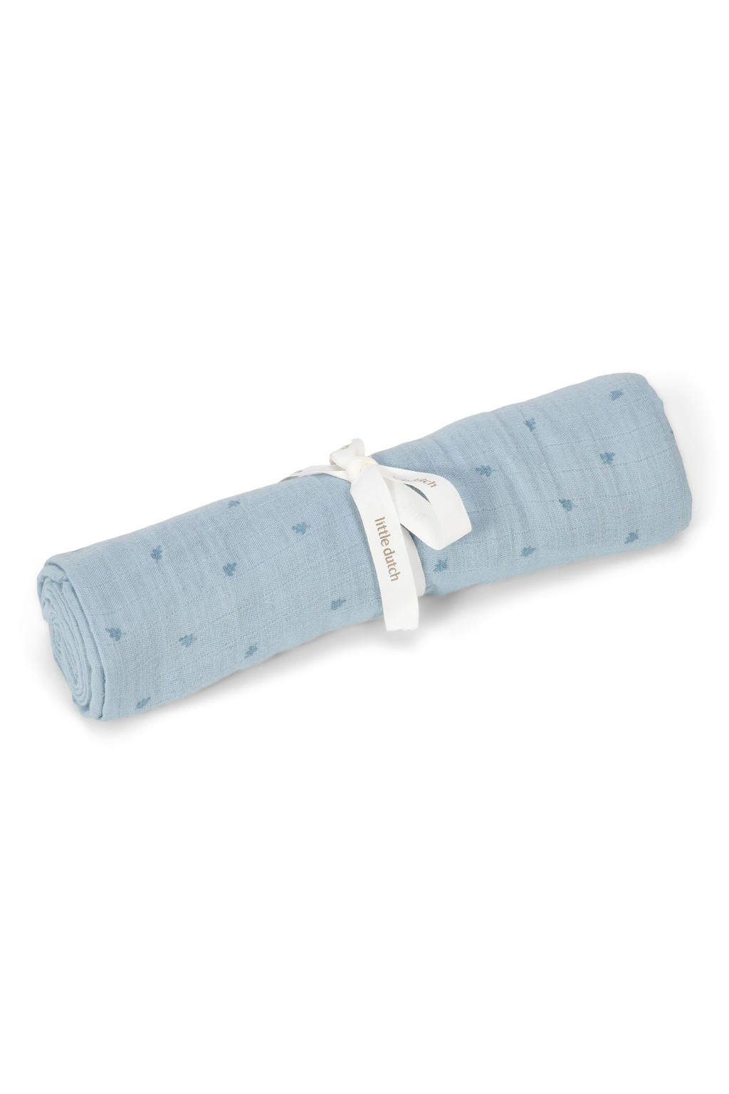 Little Dutch hydrofiele swaddle doek Pure Denim Blue blauw | kleertjes.com