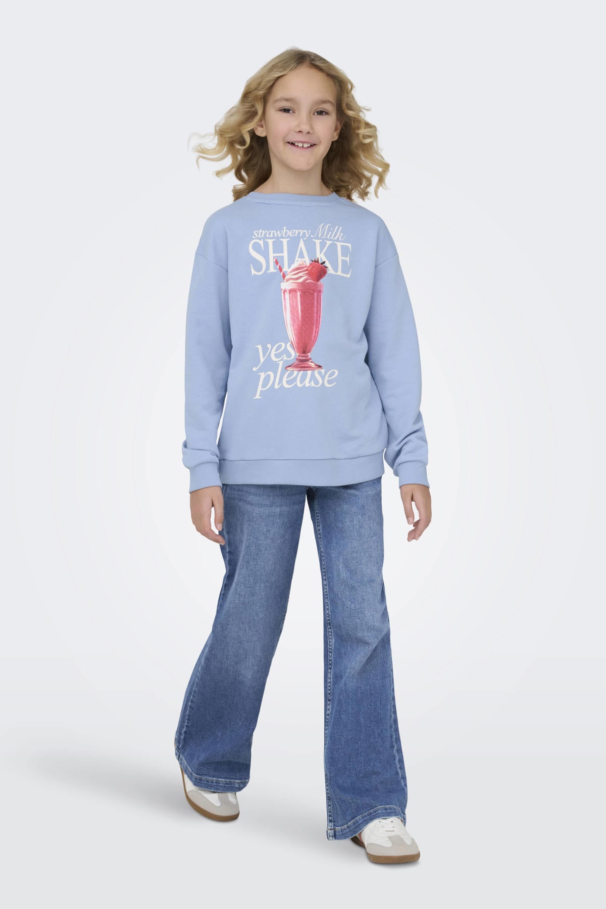 KIDS ONLY GIRL wide leg jeans dark blue denim | kleertjes.com