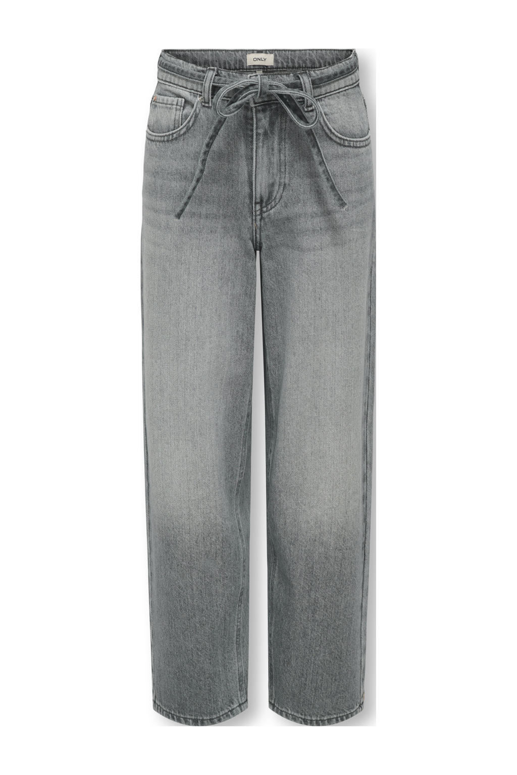KIDS ONLY GIRL high waist straight leg jeans grey denim | kleertjes.com