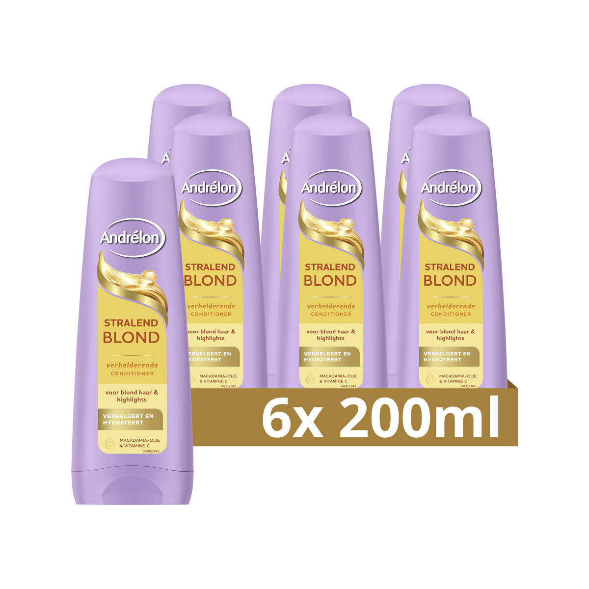 Andrélon Stralend Blond conditioner - 6 x 200 ml | kleertjes.com
