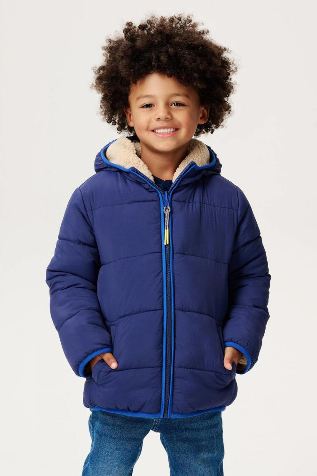 Noppies kids reversible jas blauw | kleertjes.com