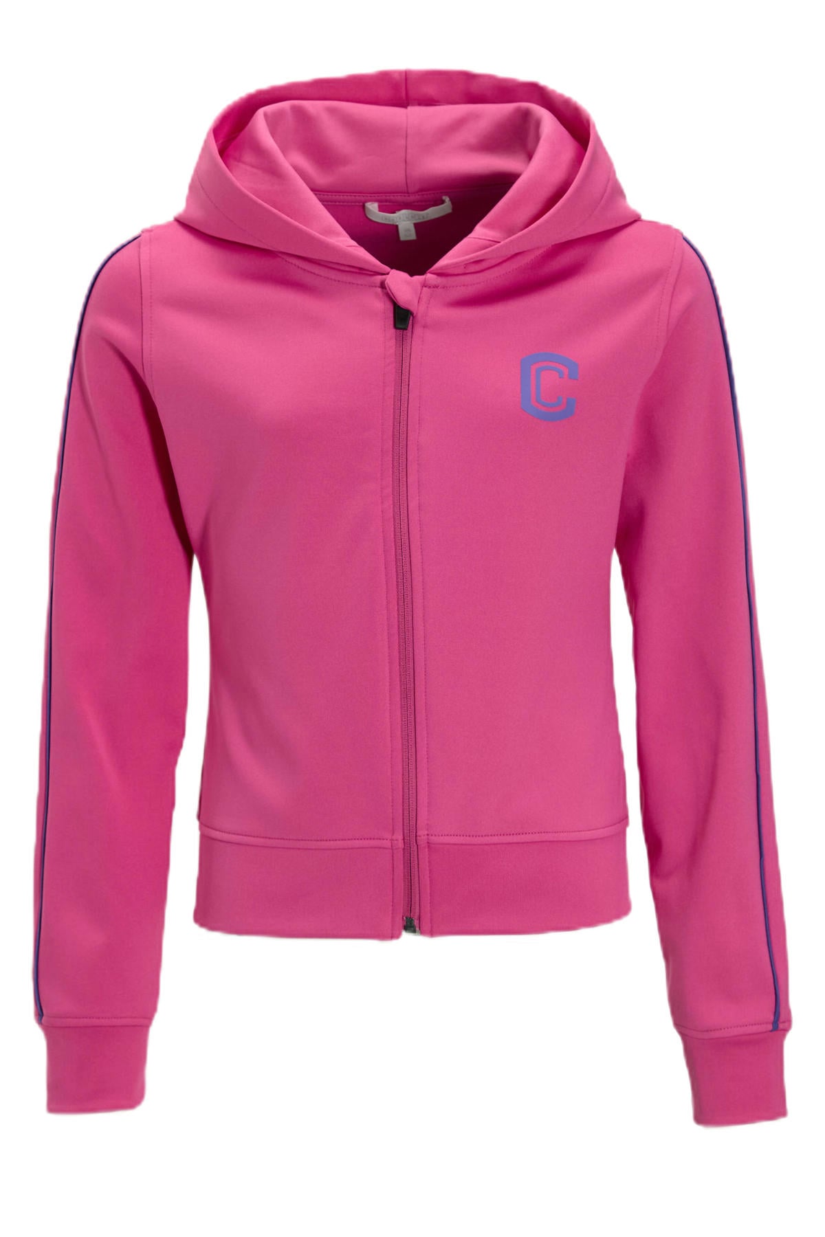 Coolcat vest met contrastbies roze | kleertjes.com