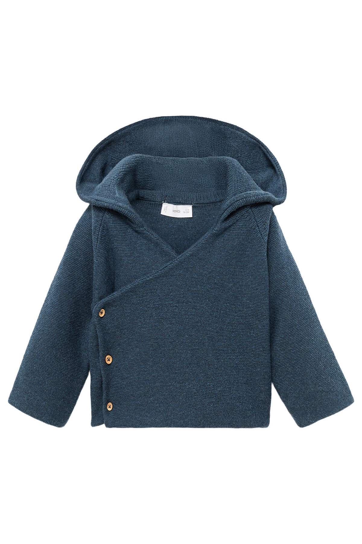 Mango Kids cardigan donkerblauw gebreid | kleertjes.com