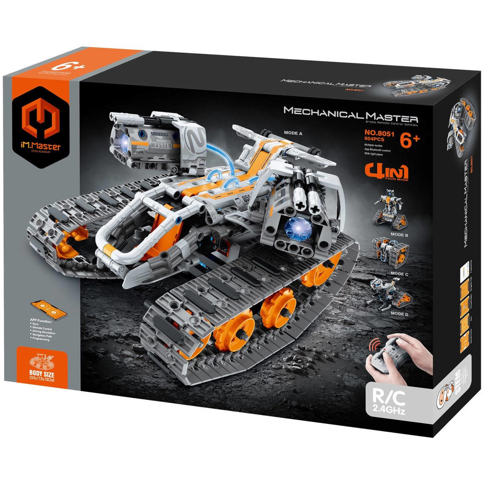 IM.MASTER 4 in 1 R/C Robotmodellen - Robot/Tank/Auto/Motor bouwset - Op afstand bestuurbaar ...