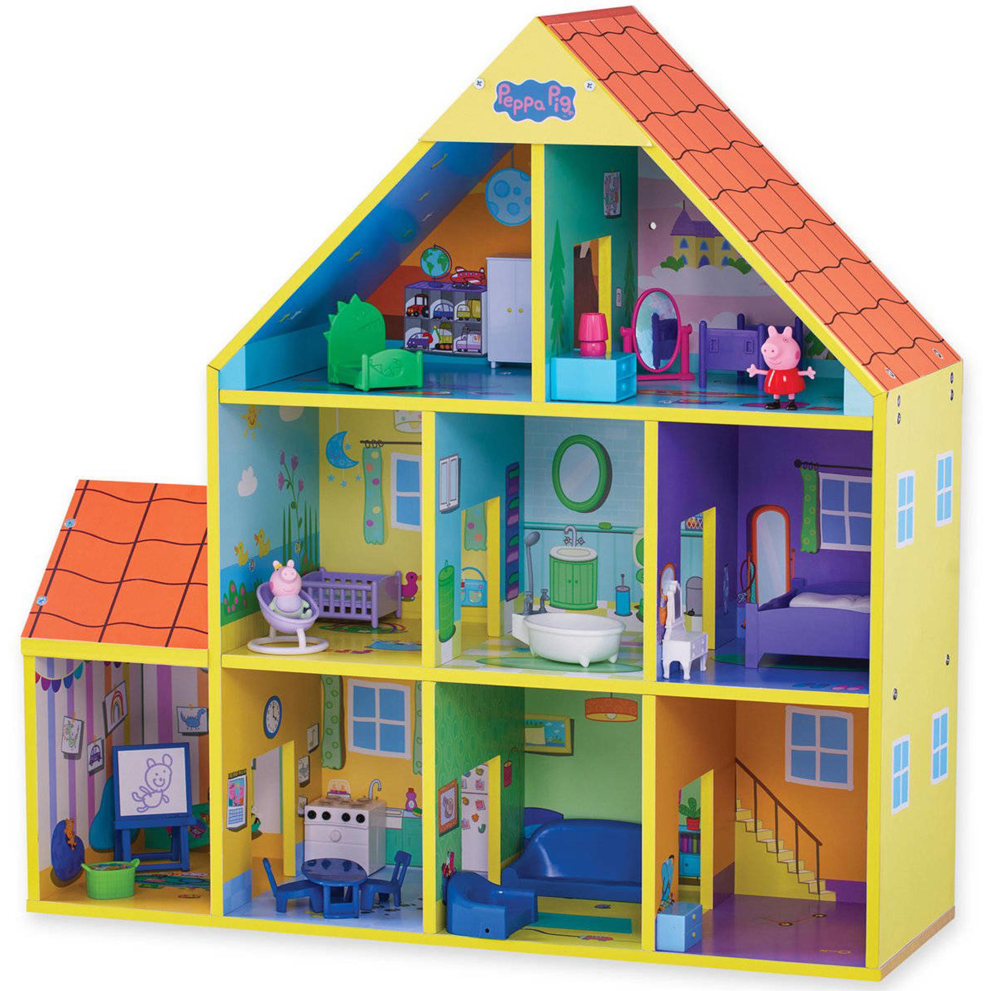 Peppa Pig Grote houten Speelhuis Speelset | kleertjes.com