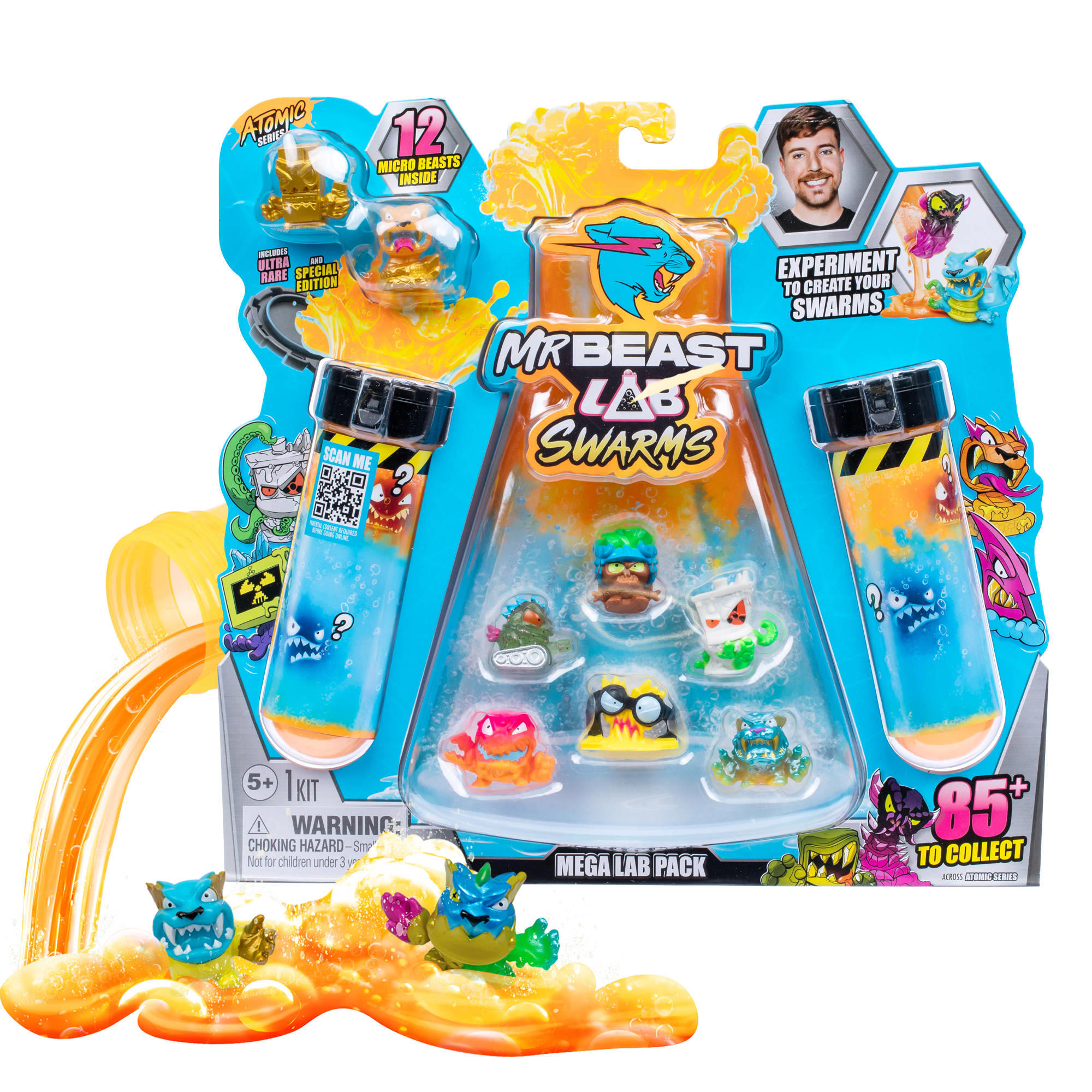 Moose Toys MrBeast Lab Swarms Atomic Serie 12-pack - Creëer 12 Swarms ...
