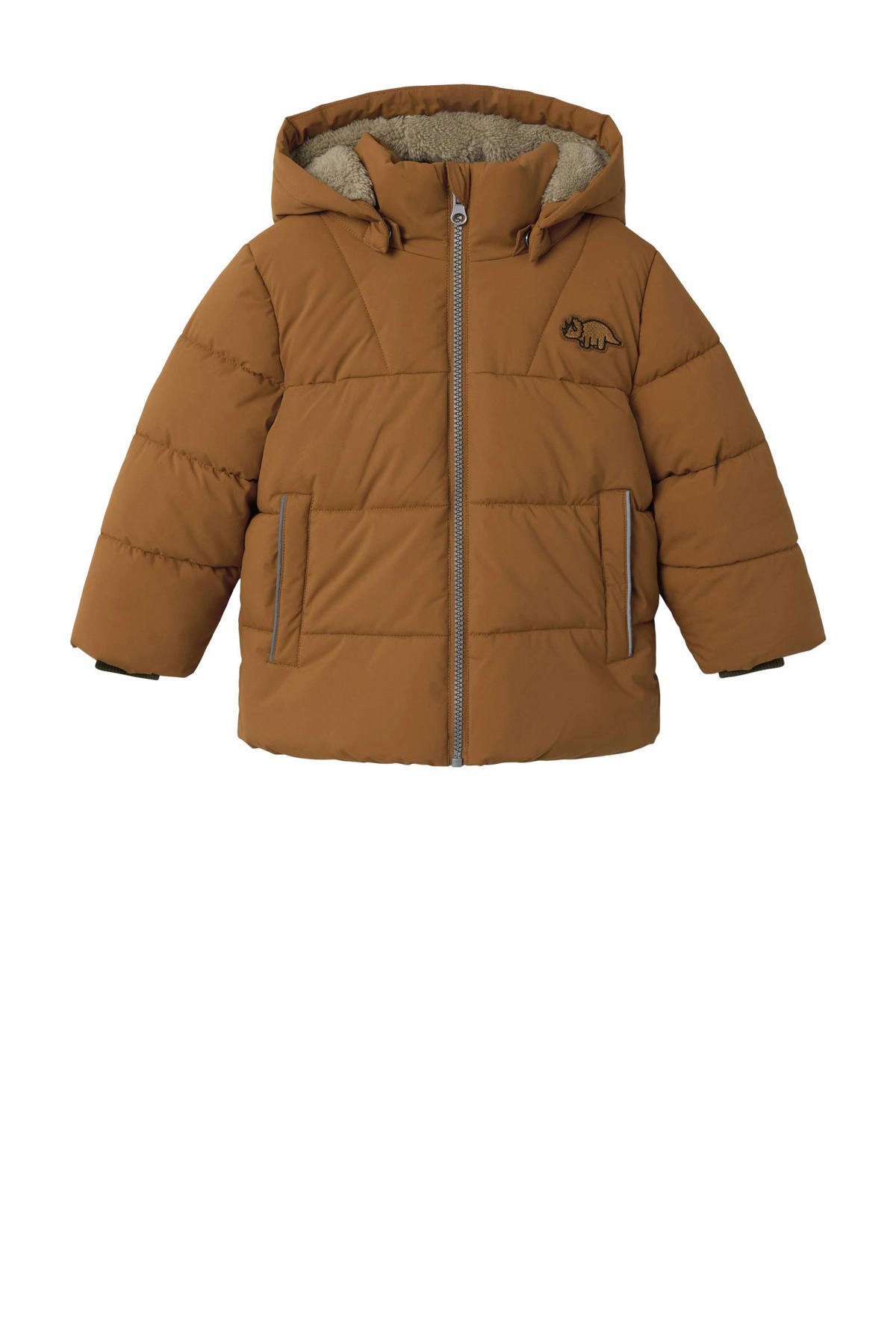 NAME IT MINI gewatteerde jas bruin | kleertjes.com