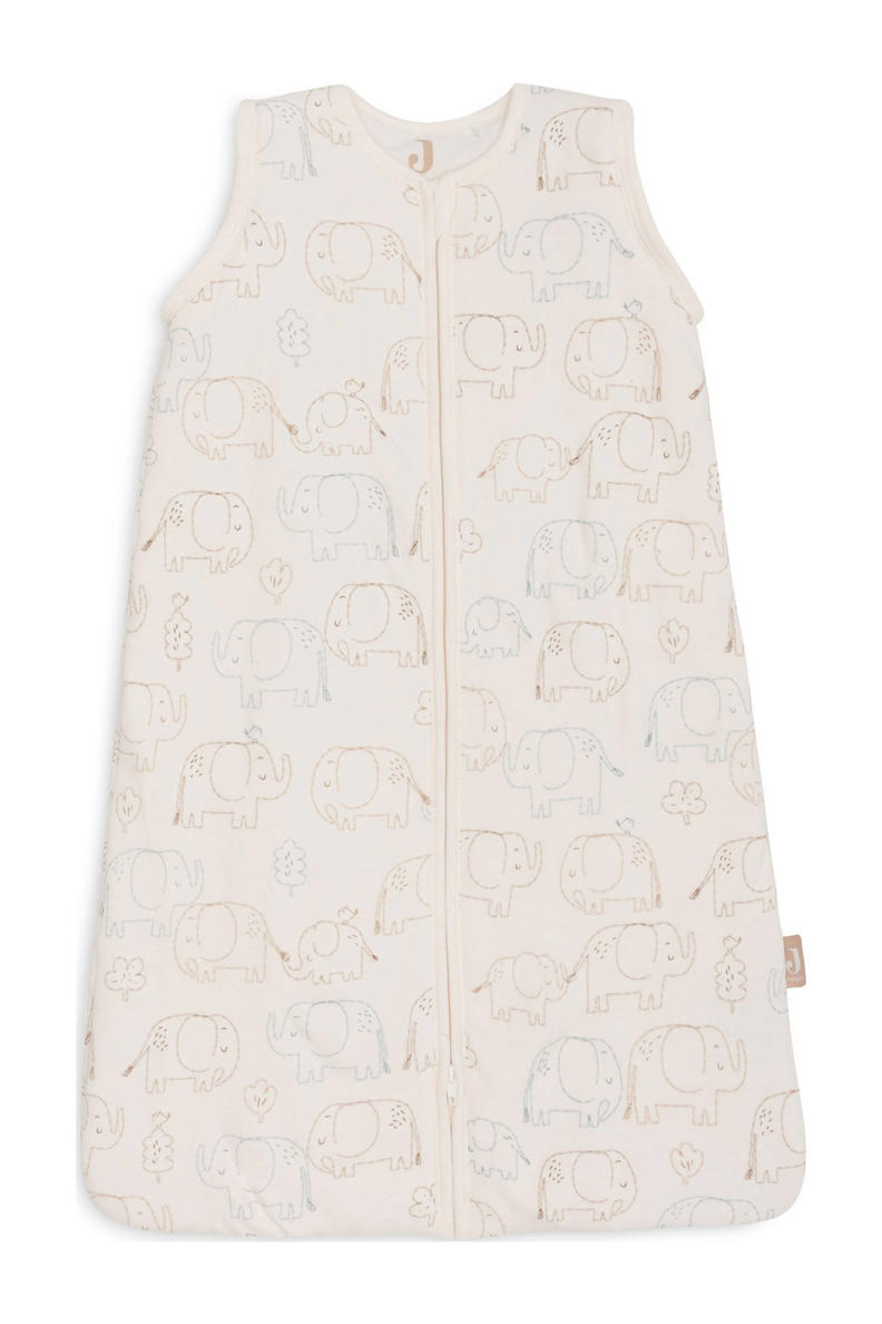 Jollein baby slaapzak met afritsbare mouw Elephant Tales ecru/beige ...