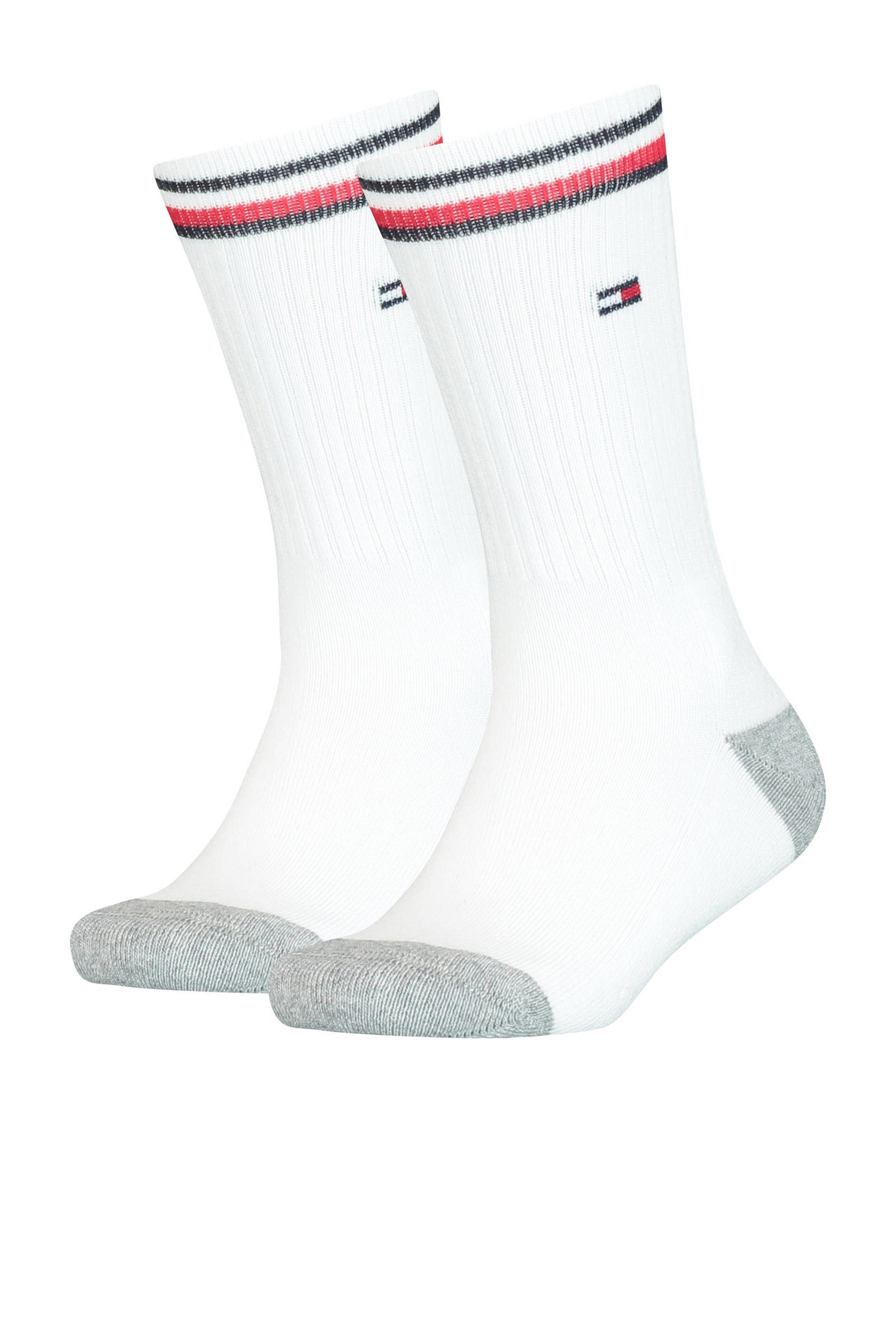 Tommy Hilfiger sokken - set van 2 wit/grijs/donkerblauw | kleertjes.com