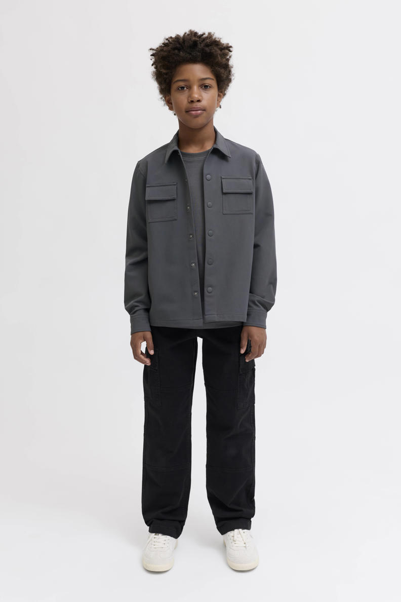 JACK & JONES JUNIOR overshirt antraciet | kleertjes.com