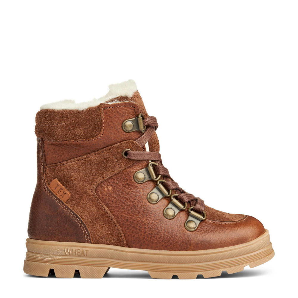 Wheat Toni Hiker Tex veterboots cognac | kleertjes.com