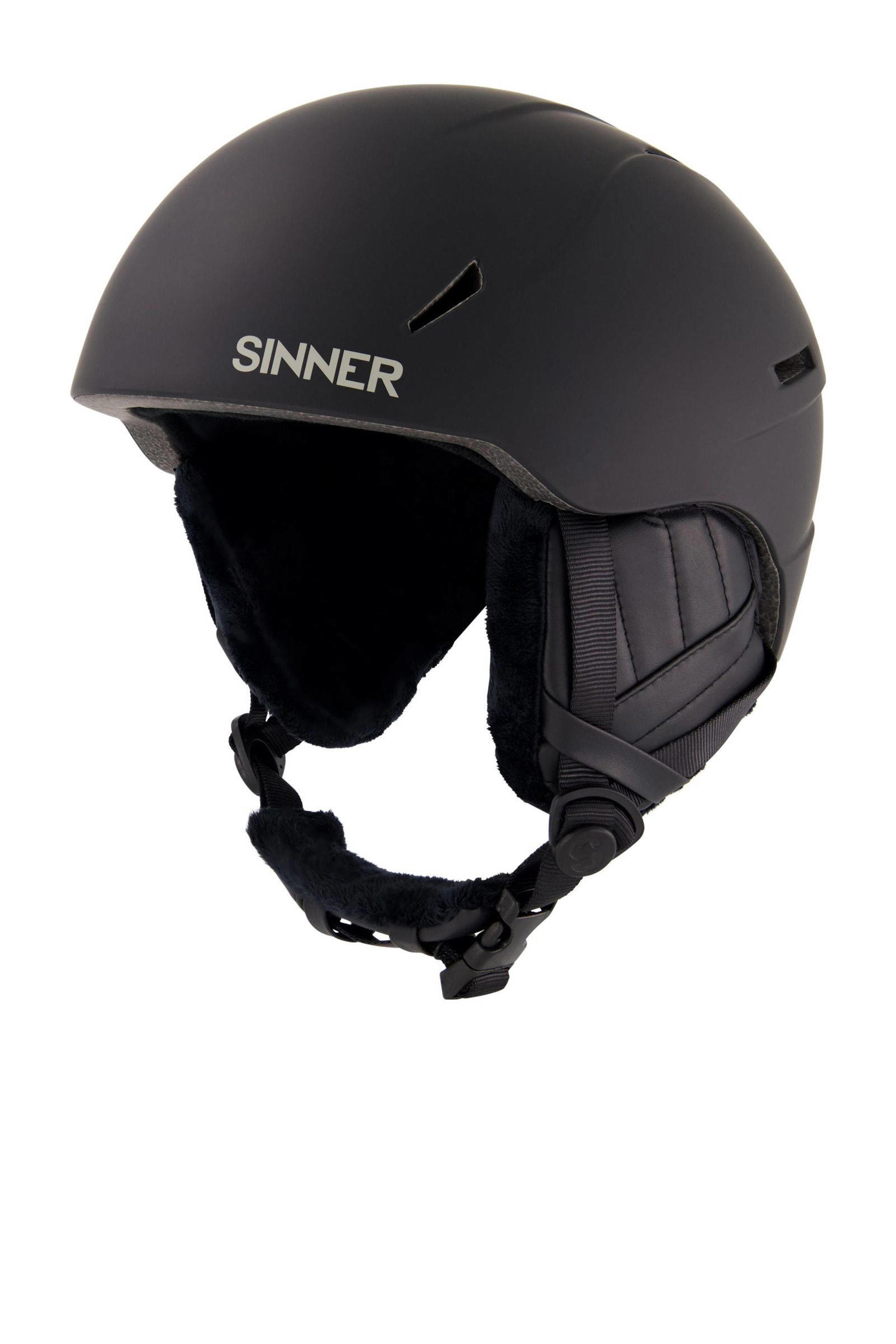 Sinner Junior skihelm Crest mat zwart | kleertjes.com