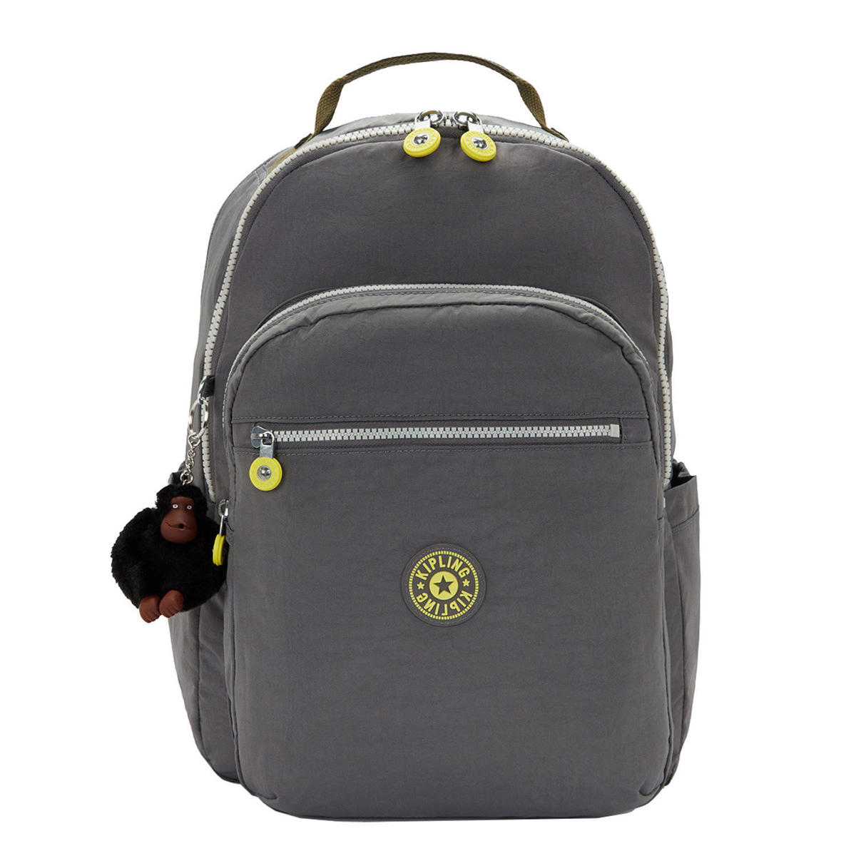 Kipling rugzak Seoul College Extra grijs | kleertjes.com