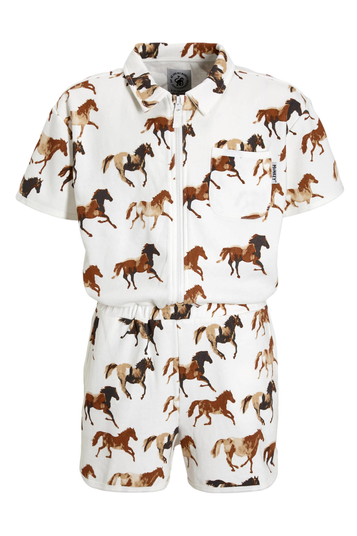 Me & My Monkey playsuit bruin | kleertjes.com