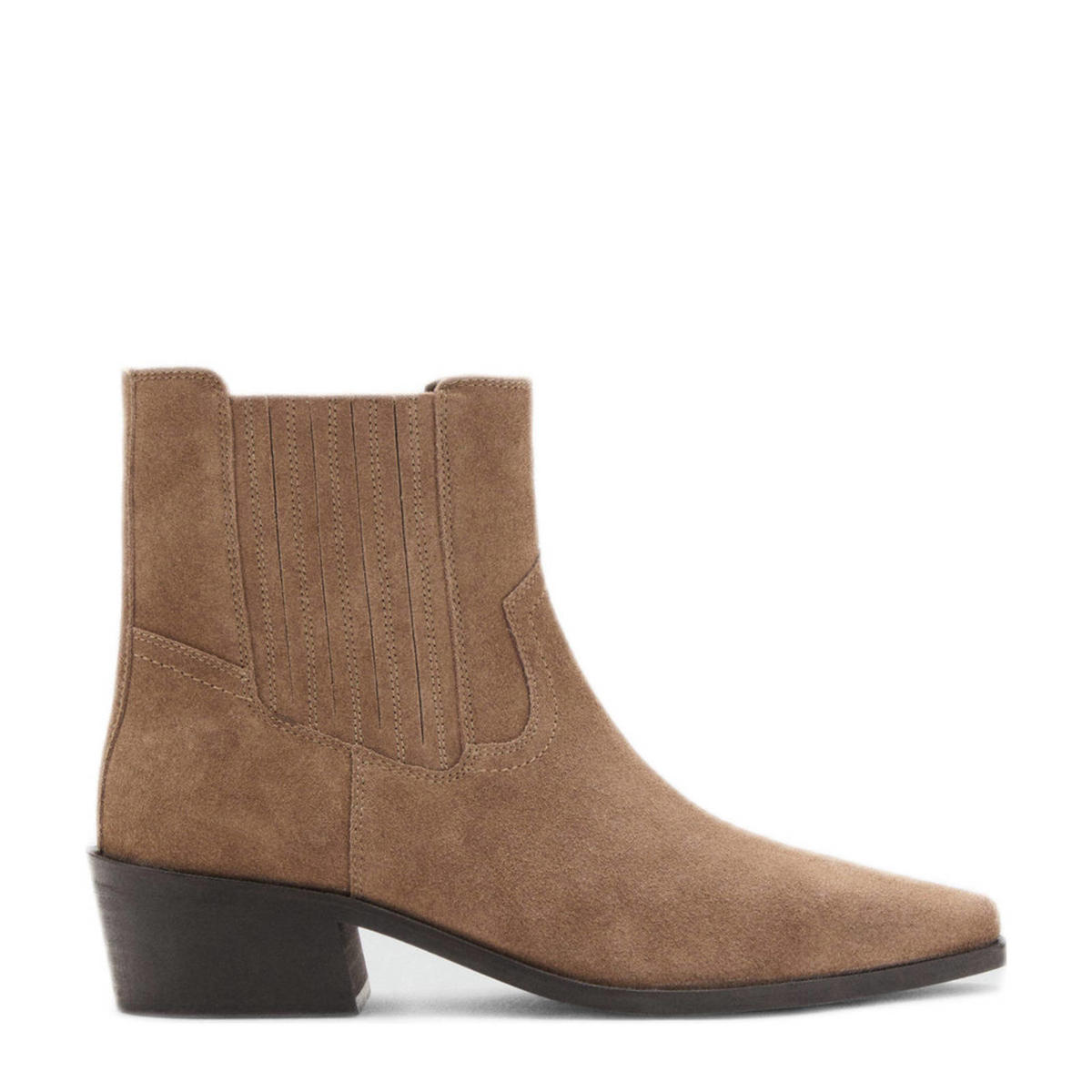 MANGO TEEN suède cowboylaarzen camel | kleertjes.com