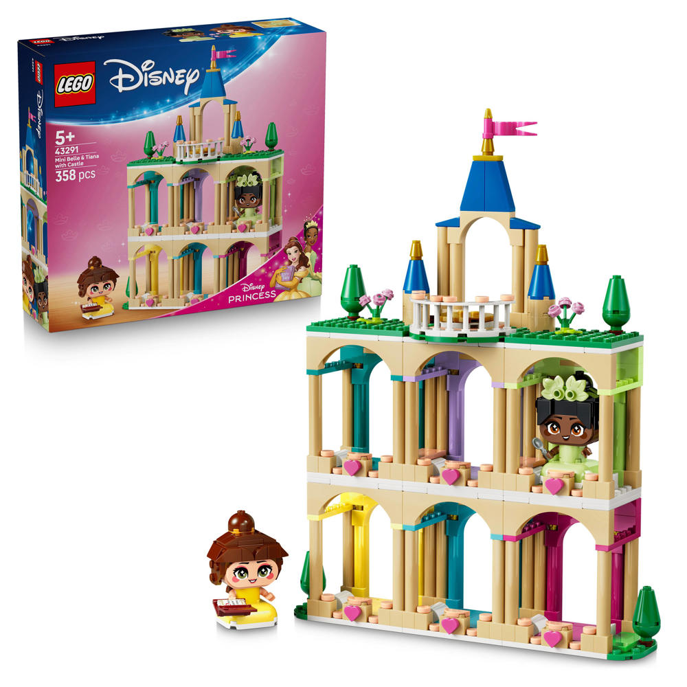 LEGO Disney Mini Belle en Tiana met Kasteel Bouwbaar Speelgoed 43291 ...