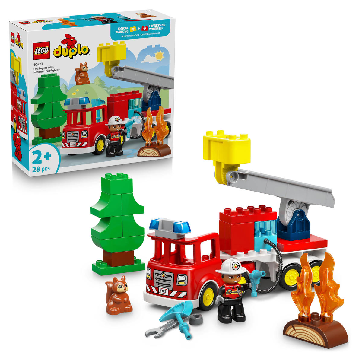 LEGO DUPLO Brandweertruck met Slang en Brandweerman Speelgoed 10473 ...