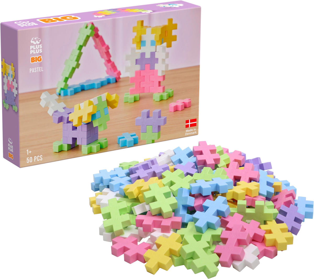 Plus-Plus Pastel BIG 50 stuks - 3273 | kleertjes.com