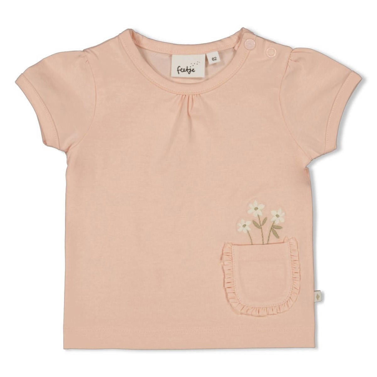 Feetje T-shirt Let Your Dreams Blossom lichtroze | kleertjes.com