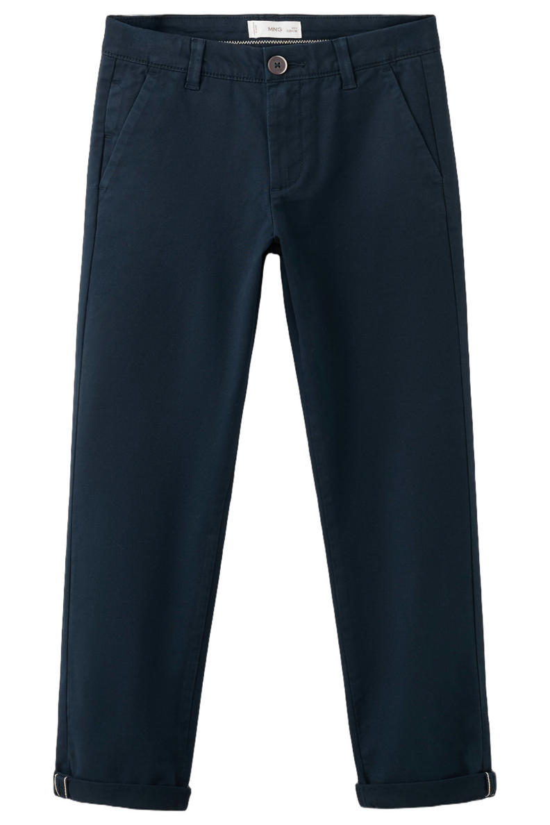 Mango Kids regular chino marineblauw | kleertjes.com