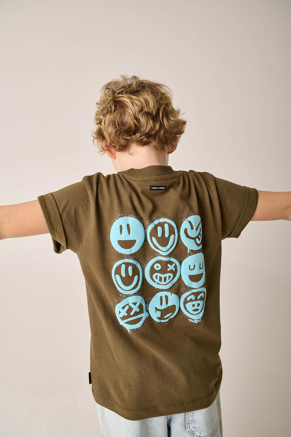 Tumble 'n Dry T-shirt met backprint donkergroen | kleertjes.com