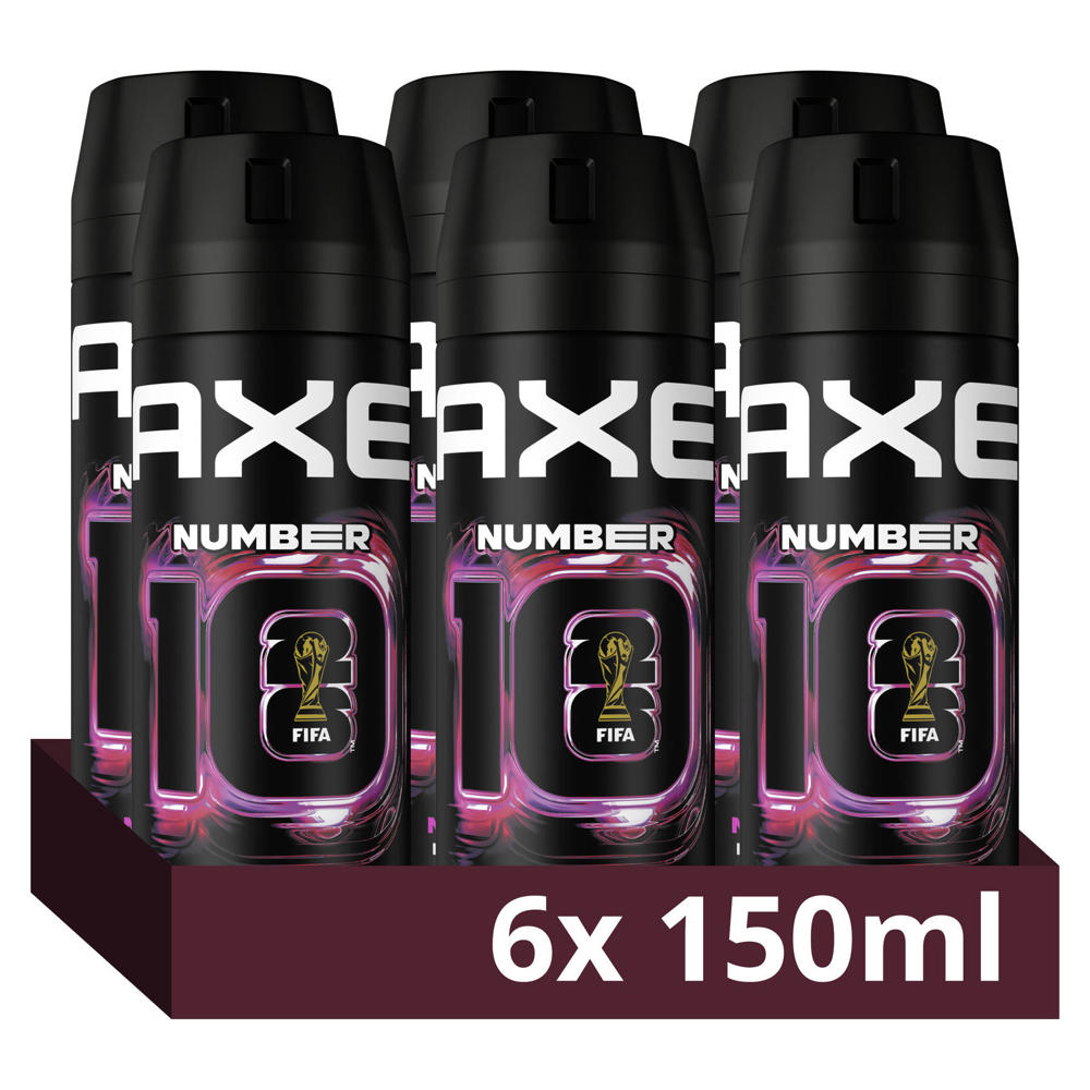 Axe Number 10 FIFA Limited Edition deodorant bodyspray - 6 x 150 ml ...